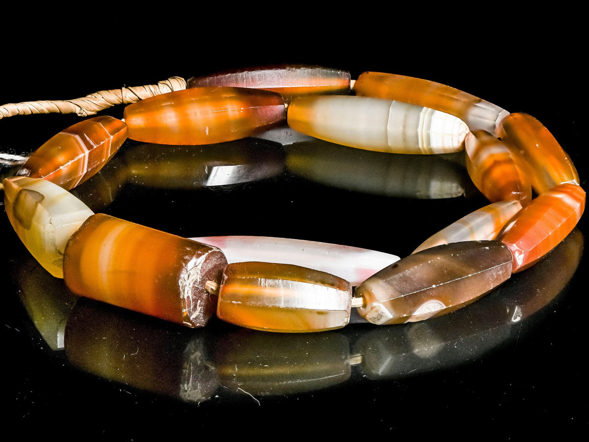 African Trade Vintage Antique Stone Beads, Idar-Oberstein beads ...