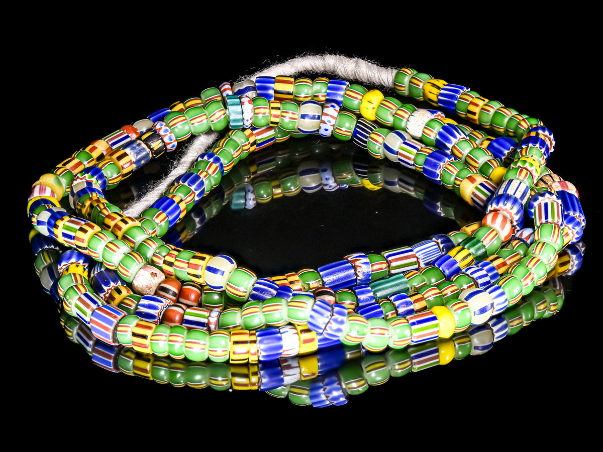 Multi-color Antique Chevrons and A Speo Venetian African Trade Beads ...