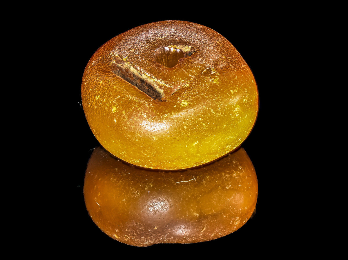A Large Antique Genuine Baltic Amber Bead From African Trade ...