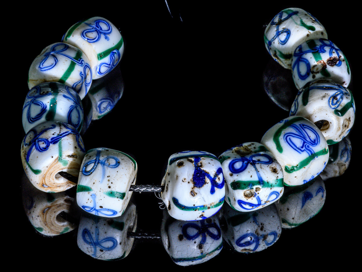 Venetian African Trade Bowtie fancy beads – Venerable Bead Company